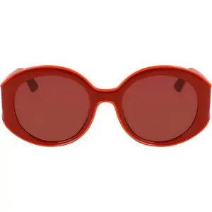 Longchamp Heritage 53mm Oval Sunglasses - Red