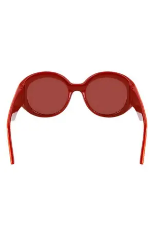 Longchamp Heritage 53mm Oval Sunglasses - Red