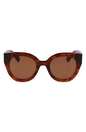 Longchamp Heritage Round Sunglasses - Textured Brown