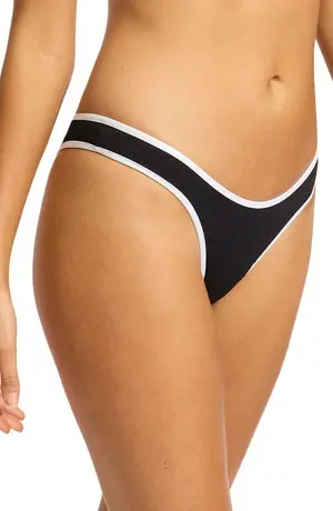 Seafolly Scoop High Cut Bikini Bottom - Black