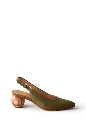 HUMA BLANCO Canela Slingback Pumps - Olive