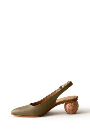HUMA BLANCO Canela Slingback Pumps - Olive