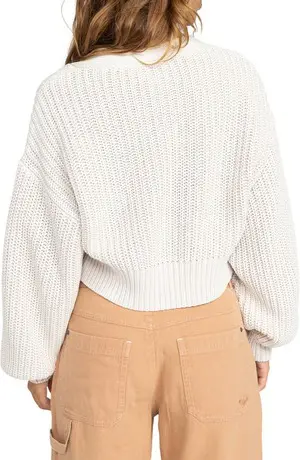 Roxy Sundaze Washed Cotton Crop Cardigan