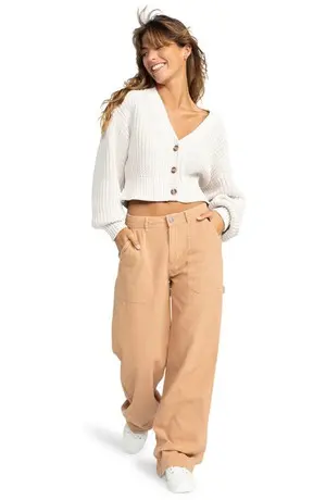 Roxy Sundaze Washed Cotton Crop Cardigan