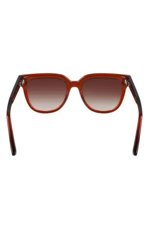 Longchamp Le Pliage Round Frame Sunglasses - Transparent Rust