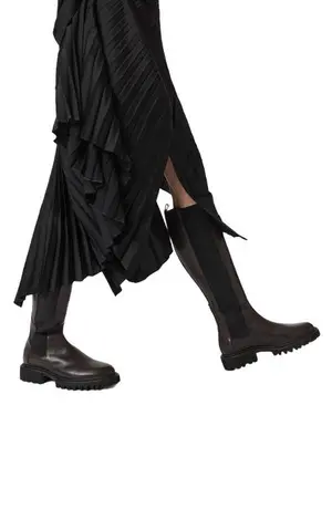 ALLSAINTS Maeve Knee High Boots - Dark Brown