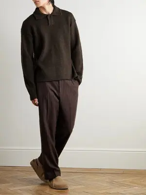 AMOMENTO Wool Polo Shirt