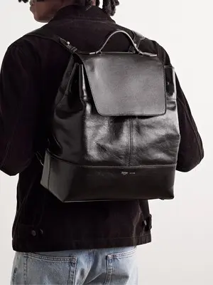 METIER Glide Full-grain Leather Backpack - Brown