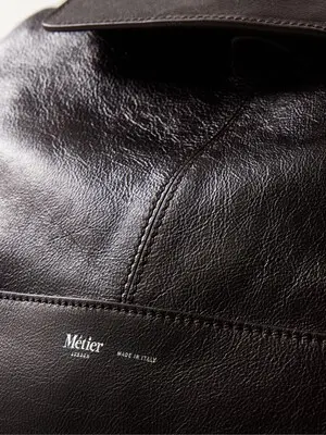 METIER Glide Full-grain Leather Backpack - Brown