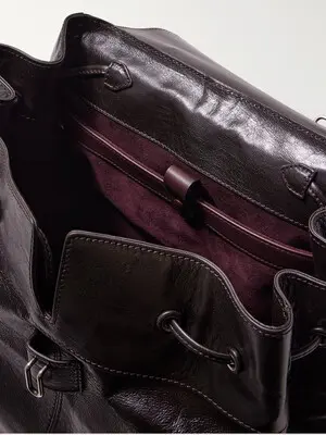 METIER Glide Full-grain Leather Backpack - Brown