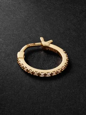 KOLOURS JEWELRY Luna Spectra Small Diamond Hoop Earring - Gold
