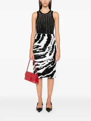 DES_PHEMMES Sequinned Midi Skirt