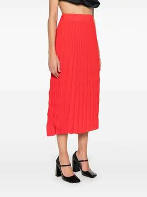 NISSA High-waisted Pleated Midi Skirt