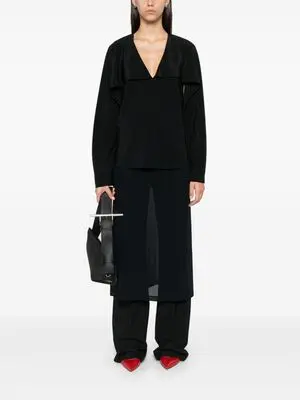 Helmut Lang Layered Design Blouse - Black