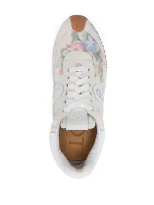 Loewe Floral-print Sneakers - Neutrals