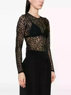 Alexander McQueen Leopard-pattern Top