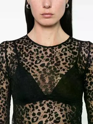 Alexander McQueen Leopard-pattern Top