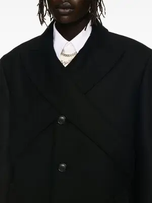 Off-White Crossed Single-breasted Coat