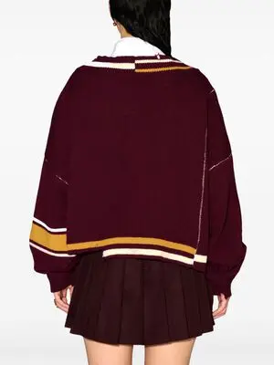 AMBUSH Raw-cut Striped Jumper