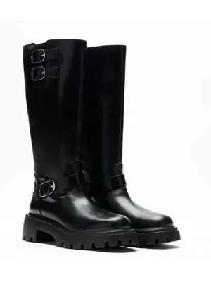 STUART WEITZMAN Emerson Moto Boots - Black