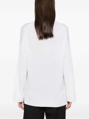ALLUDE Cashmere Crew-neck Sweater - White