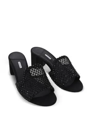 LE SILLA Gilda Crystal-embellished Sandals - Black