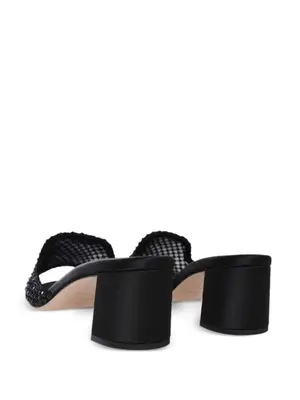 LE SILLA Gilda Crystal-embellished Sandals - Black