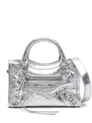 Balenciaga Balenciaga Mini Le City Tote Bag Silver