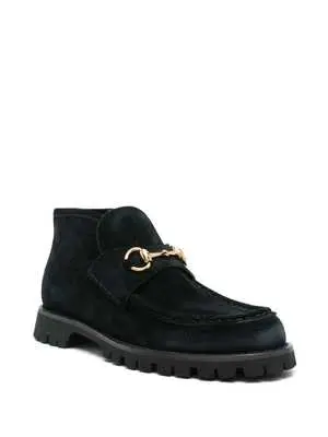 Gucci Horsebit Suede Ankle Boots