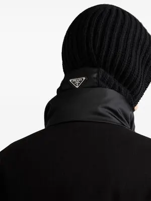 【最終価格】Prada - Neck warmer/Head wear Prada Hooded Neck Warmer - Black | Editorialist