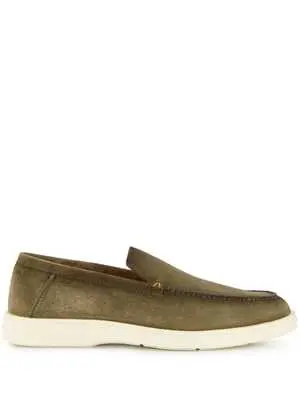 Santoni Suede Loafers - Green