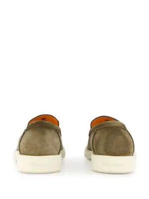 Santoni Suede Loafers - Green