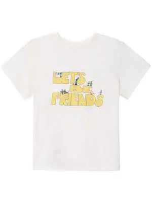 RE/DONE Graphic-print Cotton T-shirt - White