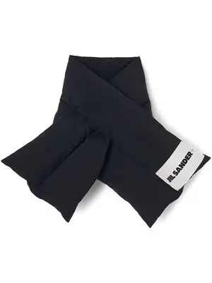 JIL SANDER Padded Down Scarf - Black