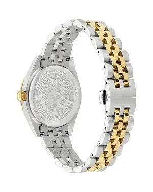 Versace V-code Two Tone Watch 36mm - Blue/two-tone