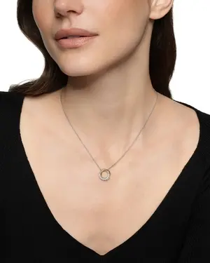 David Yurman Crossover Pendant Necklace - Silver/gold