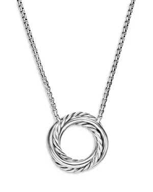 David Yurman Crossover Pendant Necklace - Silver/gold