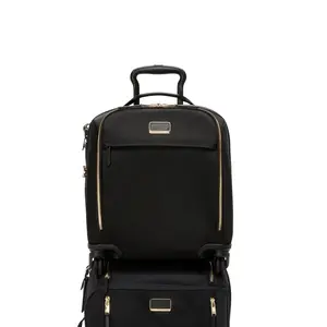 Tumi Voyageur Leger Compact 4 Wheel Carry On Luggage - Black/gold
