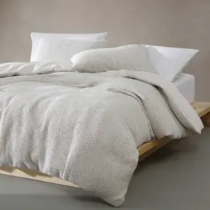 Calvin Klein Speckled Waffle Cotton 3 Piece Duvet Cover Set