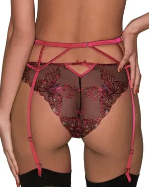 FLEUR DU MAL Butterfly Embroidered Garter