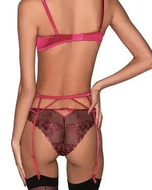 FLEUR DU MAL Butterfly Embroidered Garter