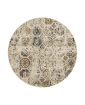 KARASTAN Elements Tunis Round Area Rug, 8' X 8 - Beige