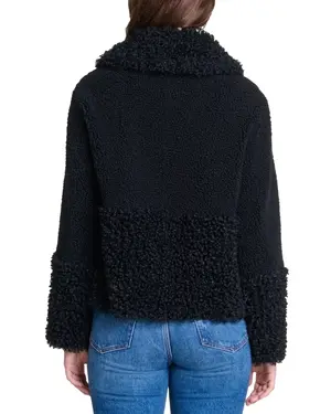 Maje Gipette Faux Fur Jacket - Black