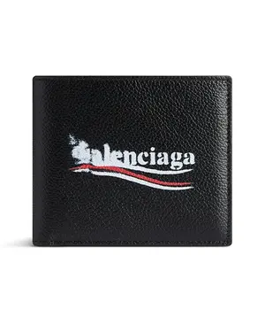 Balenciaga Cash Square Folded Wallet - Black