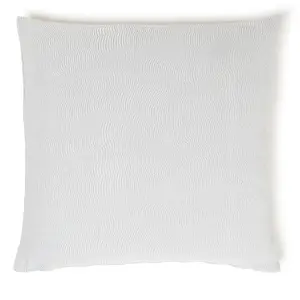 Frette Luxury Cloud Cotton & Silk Textured Euro Sham Exclusive - Light Grey