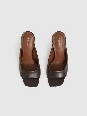 REISS Justine Leather Mules