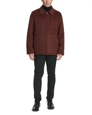 Cole Haan Zip Front Jacket - Wine