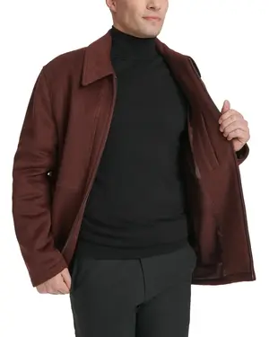 Cole Haan Zip Front Jacket - Wine