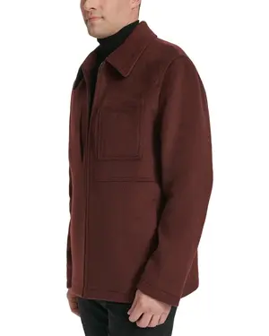 Cole Haan Zip Front Jacket - Wine