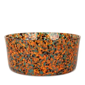STORIES OF ITALY Glass Bowl, Medium - Black Orange